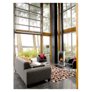 Port Gamble Retreat - Contemporary - Living Room - Seattle - by Ben ...