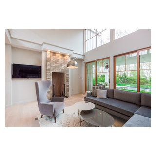 Post-Modern Home in Sag Harbor - Contemporary - Living Room - New York ...