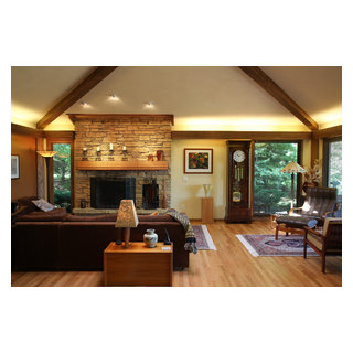 Prairie Style Living Room makeover - Craftsman - Living Room - Other ...