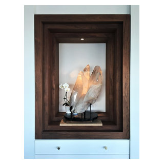 Quartz Cluster with custom stand in Private Residence - Contemporary ...