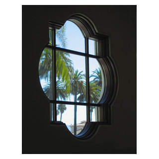 Quatrefoil Window in Spanish style Home - Mediterranean - Living Room ...