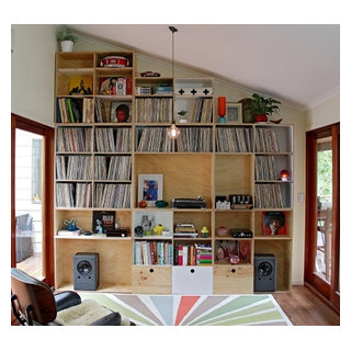 Record storage wall - Contemporary - Living Room - Gold Coast - Tweed ...