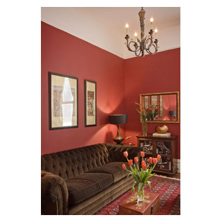 Red Study - Traditional - Living Room - San Francisco - by Bashford ...