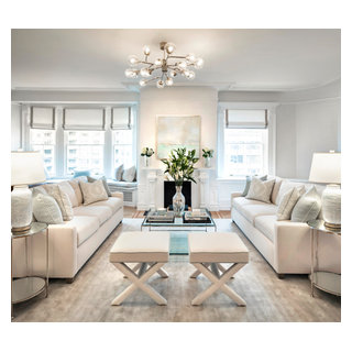 Renovation and Design of Prewar Duplex - Transitional - Living Room ...