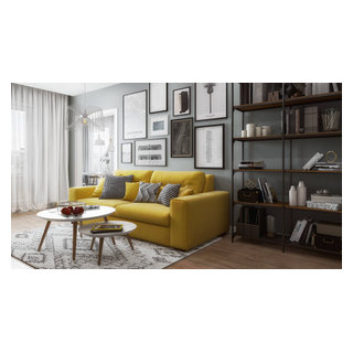 Residential Interior Renders for a Kitchen and Living Room ...