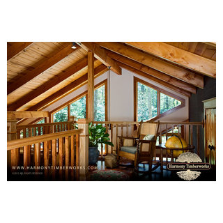 Residential Interior Timber Frame Design - Traditional - Living Room ...
