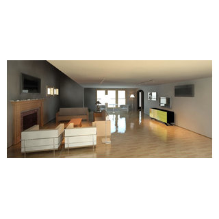 Revit Residential Project 2 - Contemporary - Living Room - Orlando - by ...