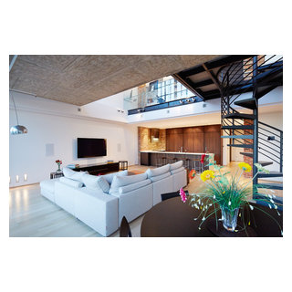 Rosslyn penthouse - Industrial - Living Room - DC Metro - by Sagart ...