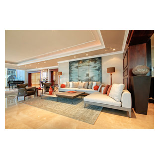Royal Penthouse, Le Reve, Dubai Marina - Contemporary - Living Room ...
