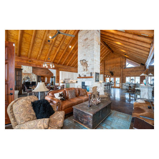 Rush Creek Ranch Log Home and Addition (L12667) - Southwestern - Living ...