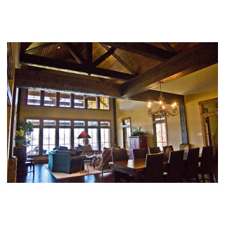 Rustic Lake House - Transitional - Living Room - Austin - by Laura ...