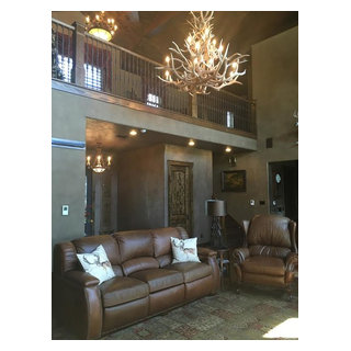 Rustic Ranch house in Jacksboro, TX - Rustic - Living Room - Dallas ...