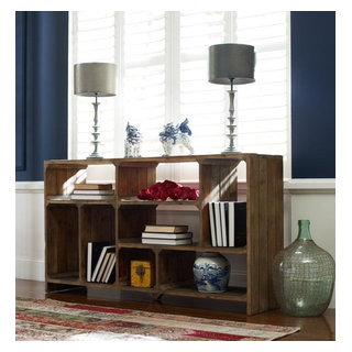Rustic Wood Room Divider Console - Farmhouse - Living Room - Charlotte ...
