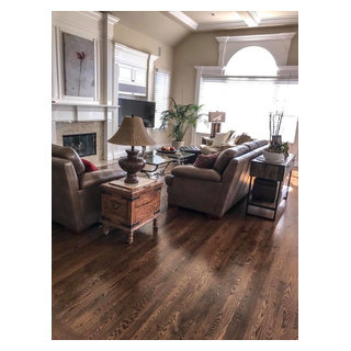 Sand & Finish Color Stain- Antique Brown - Modern - Living Room - San ...