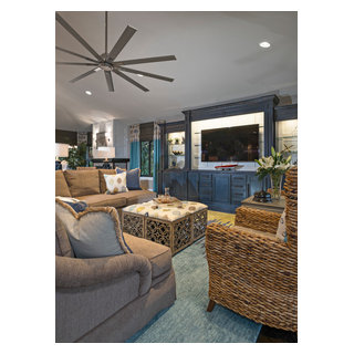 Sewall's Point Waterfront Living Room - Beach Style - Living Room ...