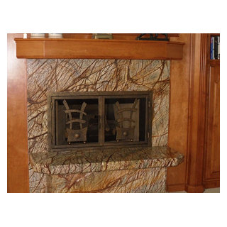 Smooth Stone Fireplace - Asian - Living Room - San Diego - by AMS ...