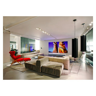 Sony 4K Ultra Short Throw Projector at ddc NY - Moderno - Soggiorno ...