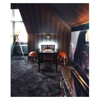 Sophisticated, Family-Friendly "Man Cave" Recreation Room - Hamptons ...