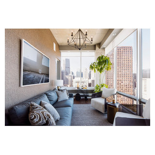 South Loop Contemporary Condo - Contemporary - Living Room - Chicago ...
