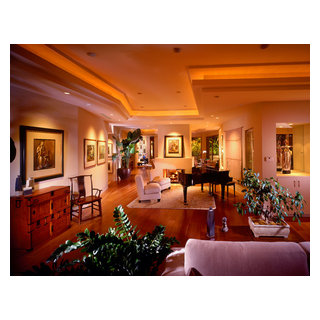 South Pacific Polynesian Architecture - Tropical - Living Room - Orange ...