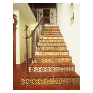 Spanish stair case railing. - Mediterranean - Staircase - Santa Barbara ...