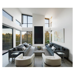 Stack House - Modern - Living Room - Austin - by J Square Architecture ...