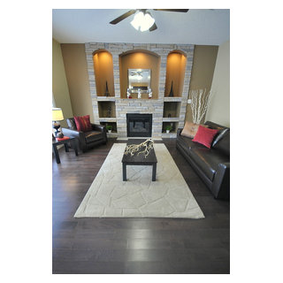 Staging or Styling a fireplace area - Modern - Living Room - Edmonton ...