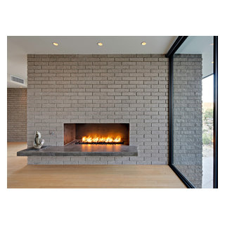steel fireplace box for gas or wood - Modern - Living Room - Phoenix ...
