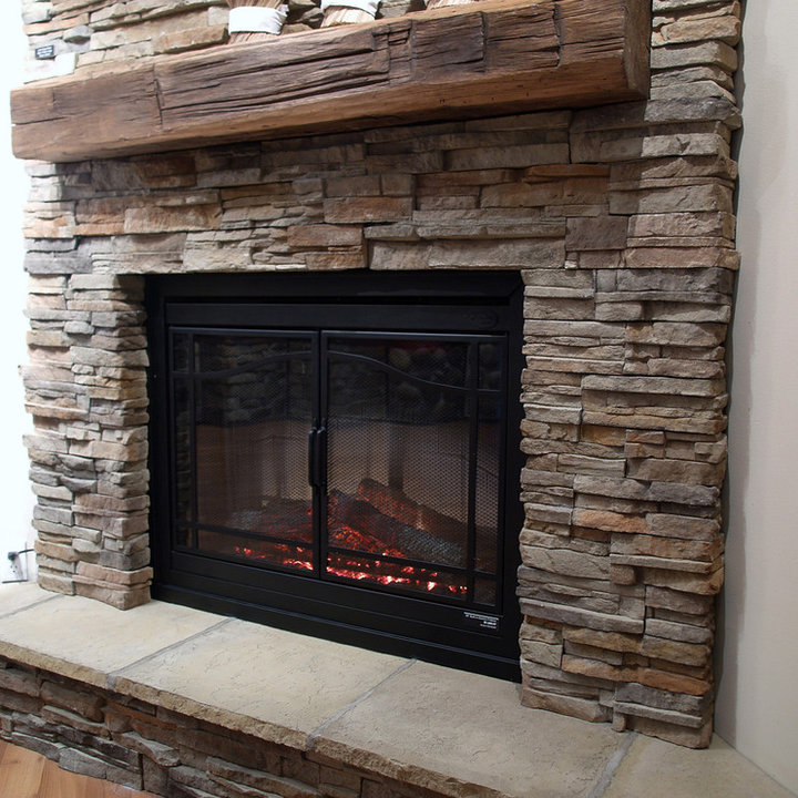 Corner Stone Fireplace - Photos & Ideas | Houzz