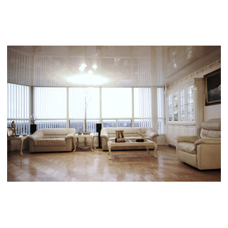 Stretch Ceiling in a Condo Living Room - Contemporary - Living Room ...