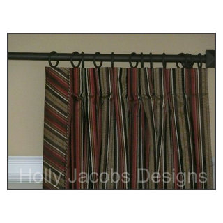 Striped drapery panel - Living Room - Seattle - by HollyJacobsDesigns ...