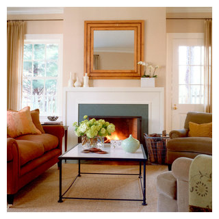 Stucco Colonial - Farmhouse - Living Room - DC Metro - by Jones & Boer ...
