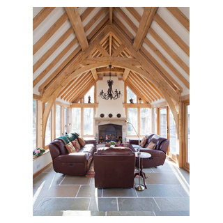 Stunning vaulted oak frame rooms - Rustic - Living Room - Other | Houzz
