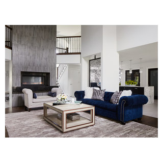 Suburban Glamour Residence - Eclectic - Living Room - Chicago - by ...