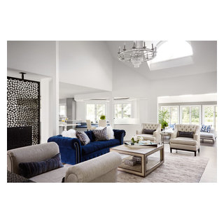 Suburban Glamour Residence - Eclectic - Living Room - Chicago - by ...