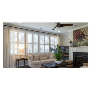 Sunburst Shutter Installation - Traditional - Living Room - Orlando ...