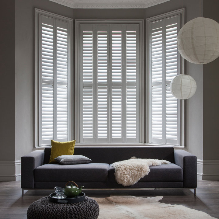 Taupe House Green Shutters - Photos & Ideas | Houzz