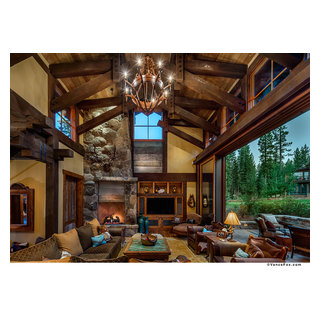 Texas in Tahoe "Austin Cabin" - Rustic - Living Room - Sacramento - by ...