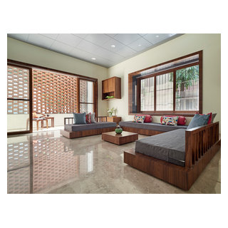 The Brick Abode - Modern - Family Room - Pune - by Alok Kothari ...