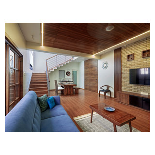 The Brick Abode - Modern - Living Room - Pune - by Alok Kothari ...