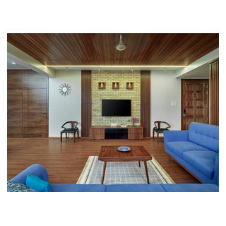 The Brick Abode - Modern - Living Room - Pune - by Alok Kothari ...