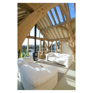 The Carpenter Oak Show Barn - Traditional - Living Room - Devon - by ...