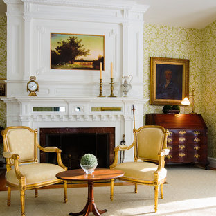 75 Beautiful Victorian Living Room with Green Walls Ideas & Designs ...