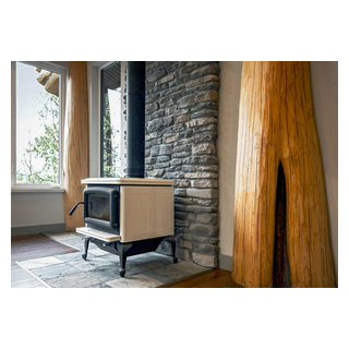 The Sunset Terrace Post & Beam Design - Modern - Living Room ...