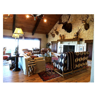 The Texas Oil Ranch - Rustic - Living Room - Austin - by Trent Hultgren ...
