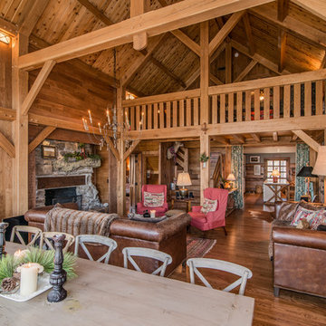 Timber Frame Living Room - Photos & Ideas | Houzz