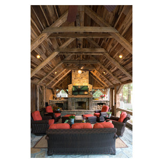 Timber Frame Pavillion - Rustic - Living Room - Other - by Appalachian ...