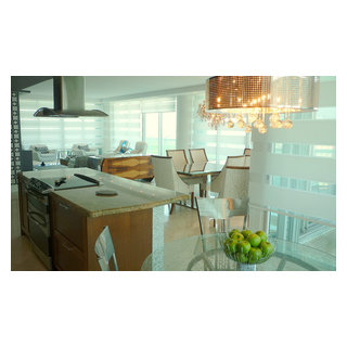 Total Renovation - Contemporary - Living Room - Miami - by Robin ...