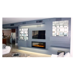 Total Renovation - Contemporary - Living Room - Miami - by Robin ...