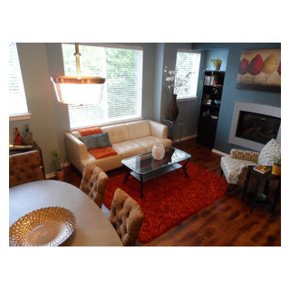 Townhouse Interior Design - Bothell, WA - Contemporary - Living Room ...